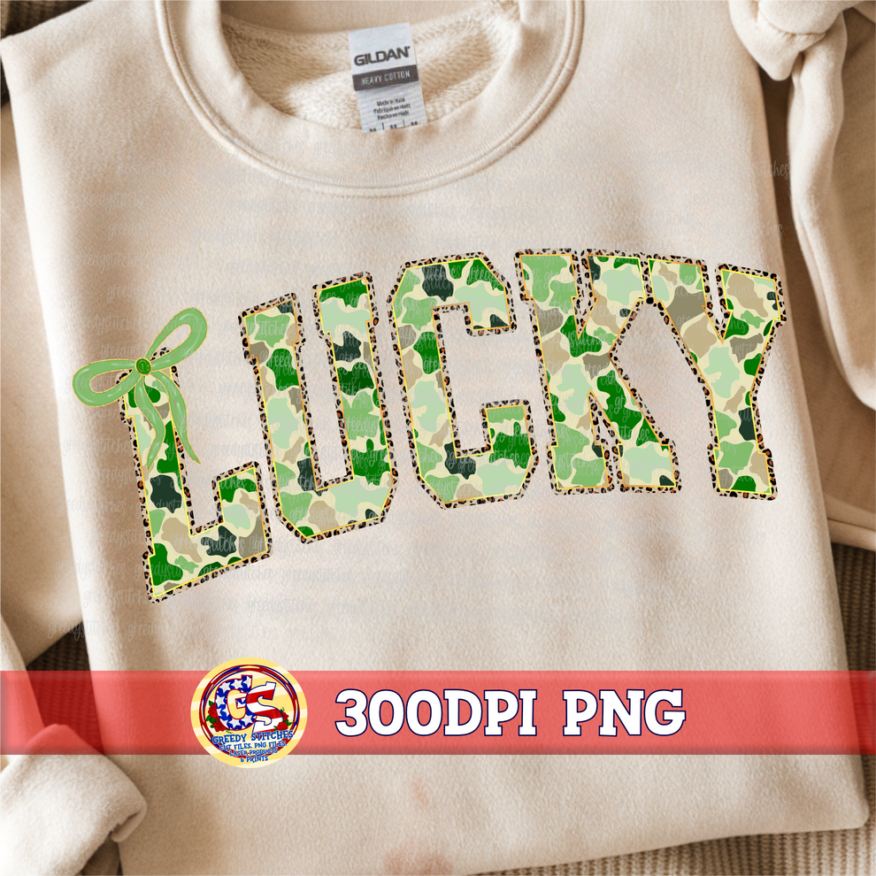Varsity Lucky Duck Marsh Camo Leopard St. Patrick's Day PNG – Greedy ...
