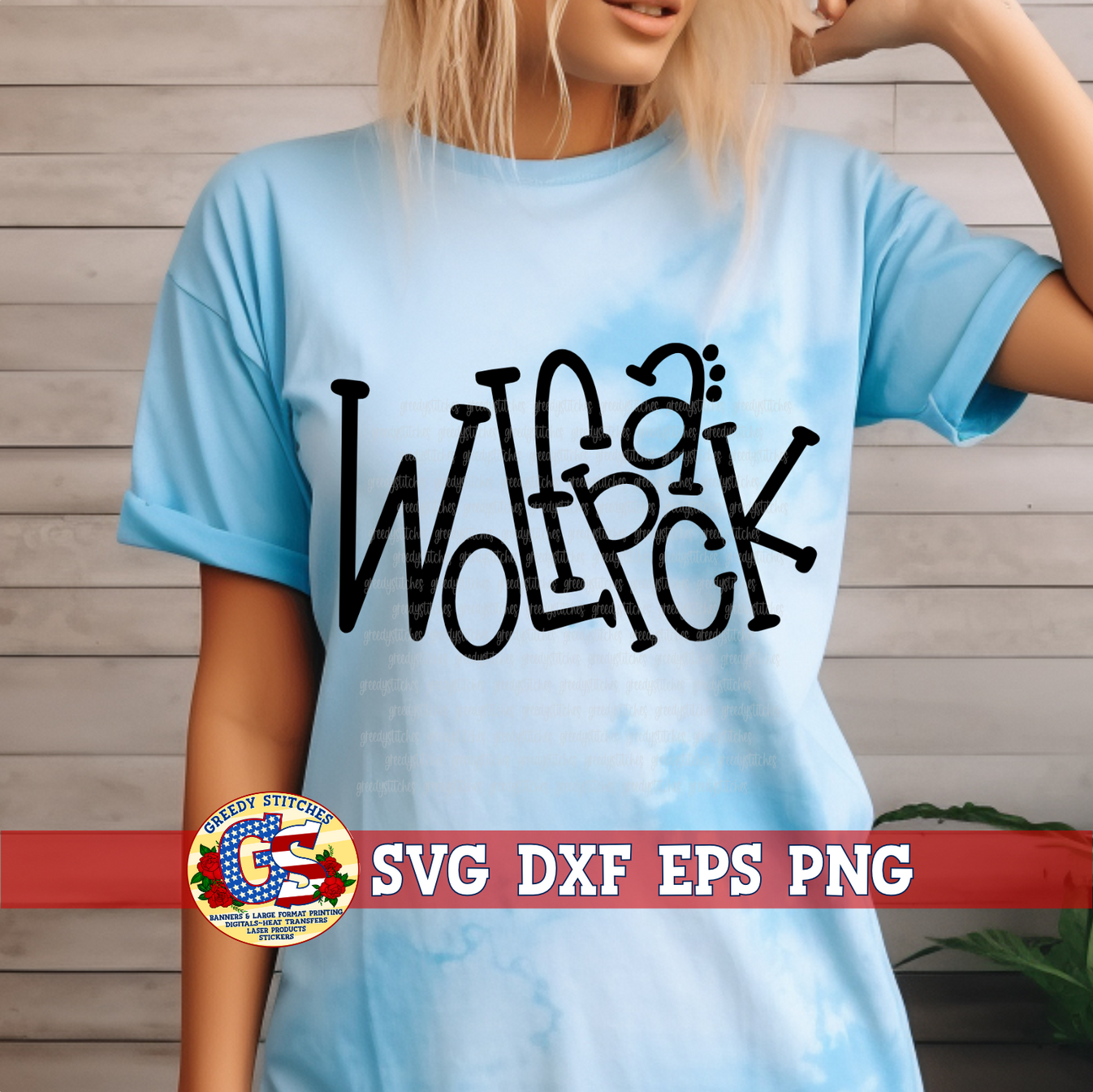 Wolfpack SVG DXF EPS PNG – Greedy Stitches