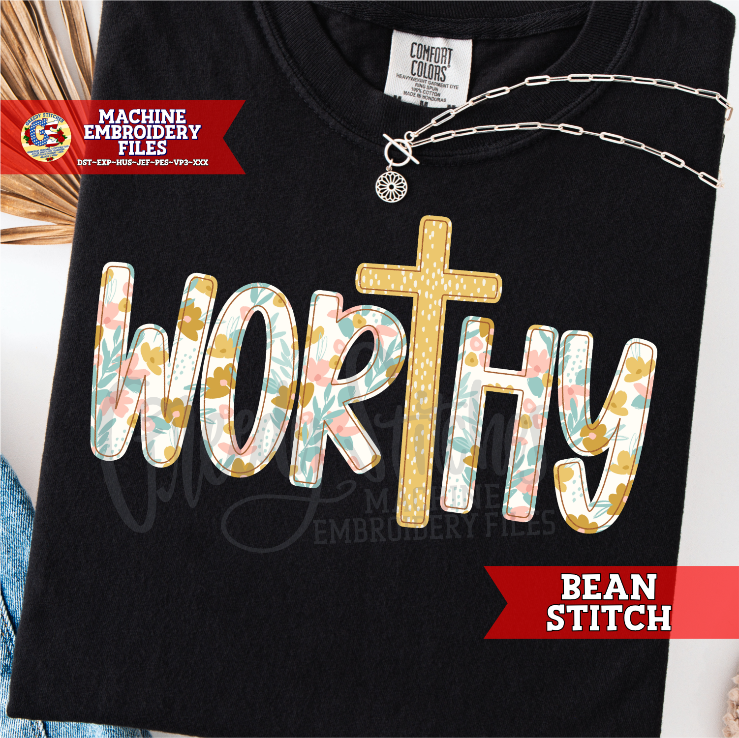 Worthy Bean Stitch Machine Embroidery Design – Greedy Stitches